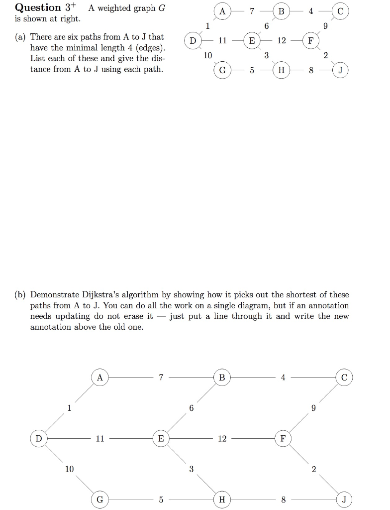 Solved Question 37 is shown at right A weighted graph G 4 | Chegg.com