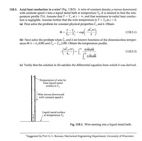 Solved = exp 113.5. Axial heat conduction in a wire (Fig. | Chegg.com
