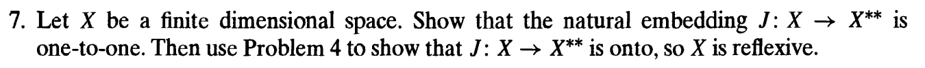 Solved 7. Let X be a finite dimensional space. Show that the | Chegg.com