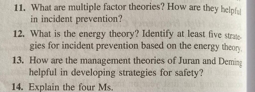 Solved 11. What are multiple factor theories? How are they | Chegg.com
