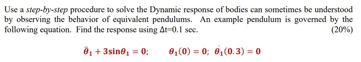 Solved Use a step-by-step procedure to solve the Dynamic | Chegg.com