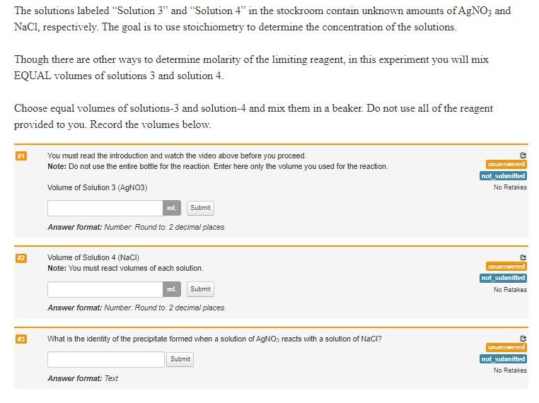 Solved Limiting Reagent Problem 2 X For the following | Chegg.com