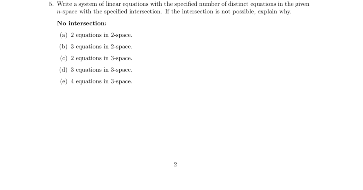 Solved 5. Write a system of linear equations with the | Chegg.com