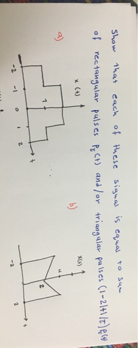Solved Show that each of these signal is equal to sum of | Chegg.com