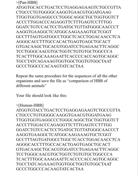 Solved Part B: Gene alignment exercise s. Using the file | Chegg.com