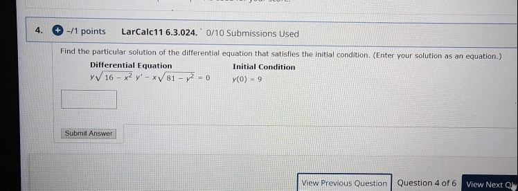 Solved Your best submission for each question part is used | Chegg.com