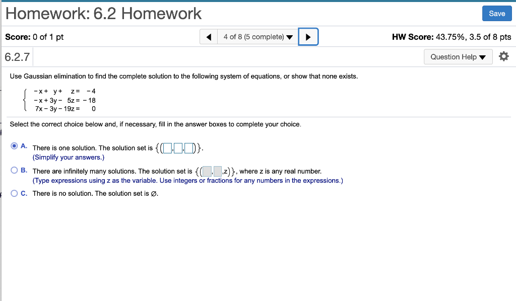 Solved Homework 6 2 Homework Save Score 0 Of 1 Pt 4 Of 8