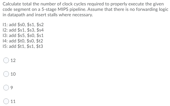 Solved Calculate total the number of clock cycles required | Chegg.com Solved Calculate total the number of clock cycles required | Chegg.com