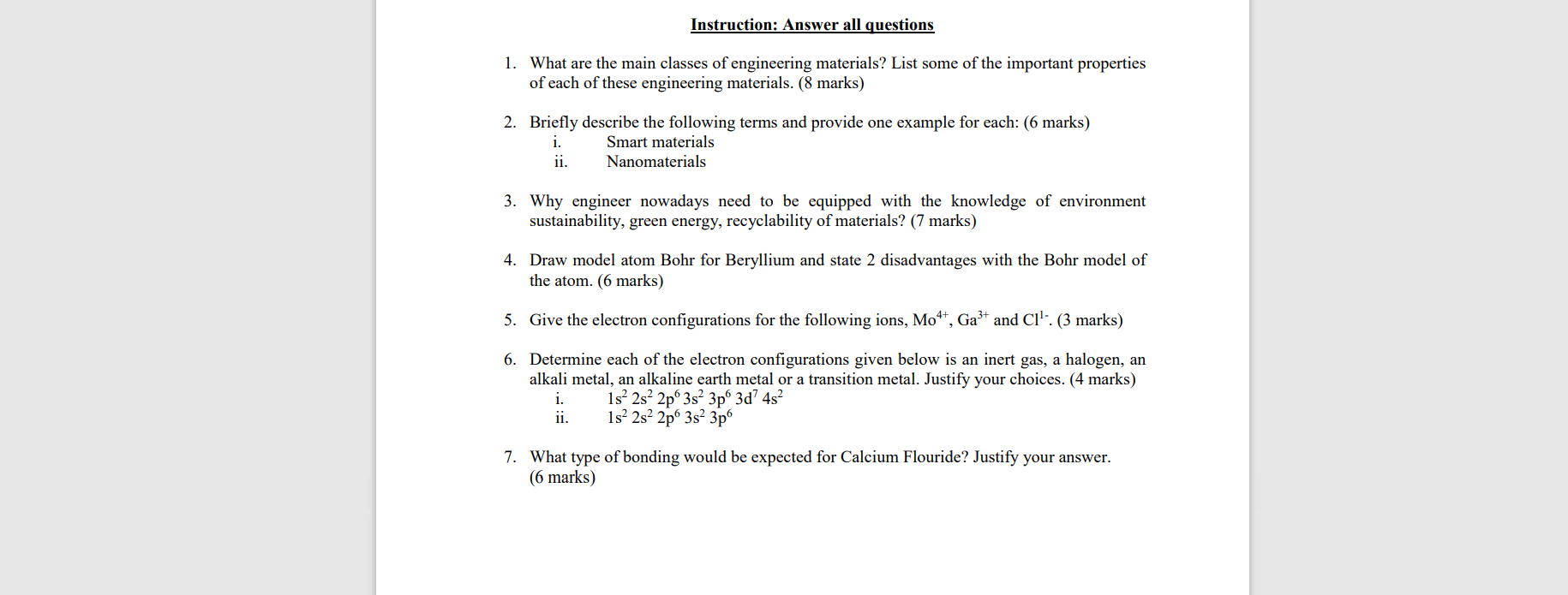 Solved Instruction: Answer all questions 1. What are the | Chegg.com