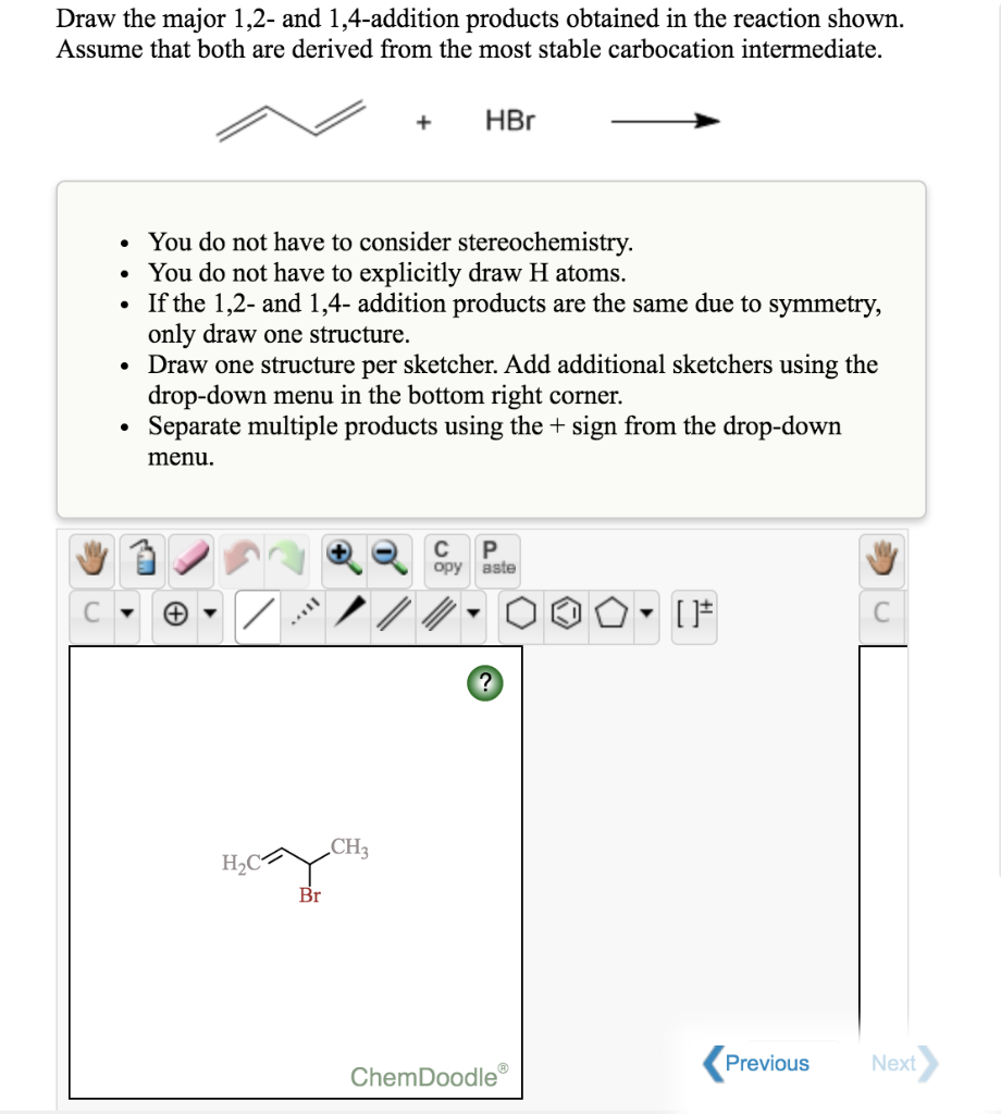 Solved Draw the major 1,2- and 1,4-addition products | Chegg.com