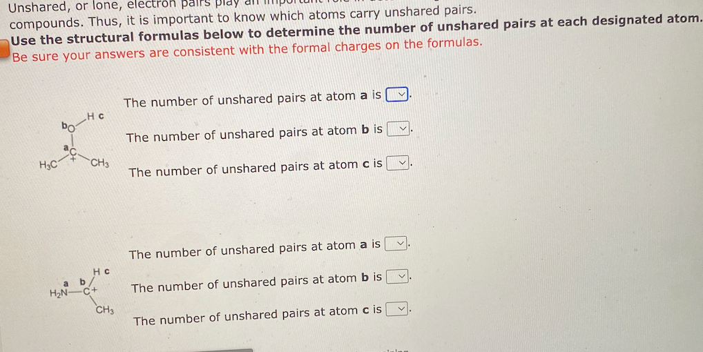 Solved Unshared, or lone, electron pairs play an important | Chegg.com