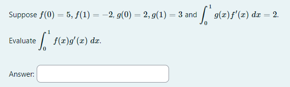 Solved Suppose f(0)=5,f(1)=-2,g(0)=2,g(1)=3 ﻿and | Chegg.com