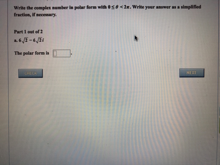 Solved write the complex number in polar form with 0 S θ