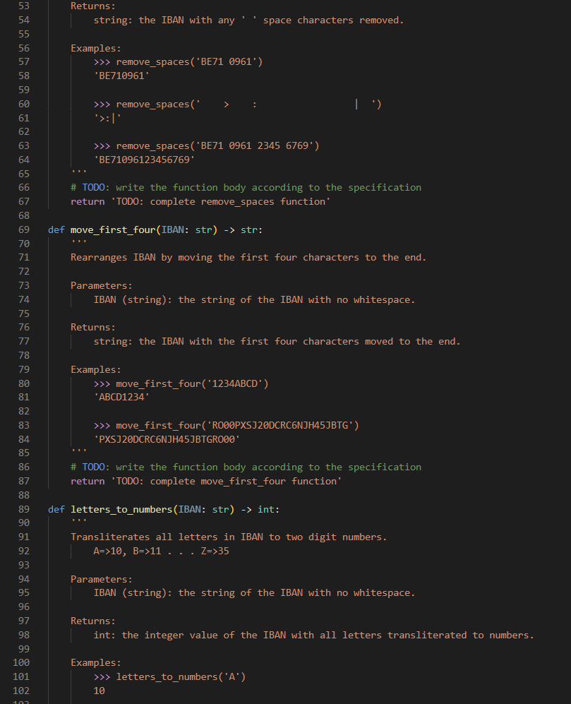 Solved Please solve using and iban_functions.py file and a | Chegg.com