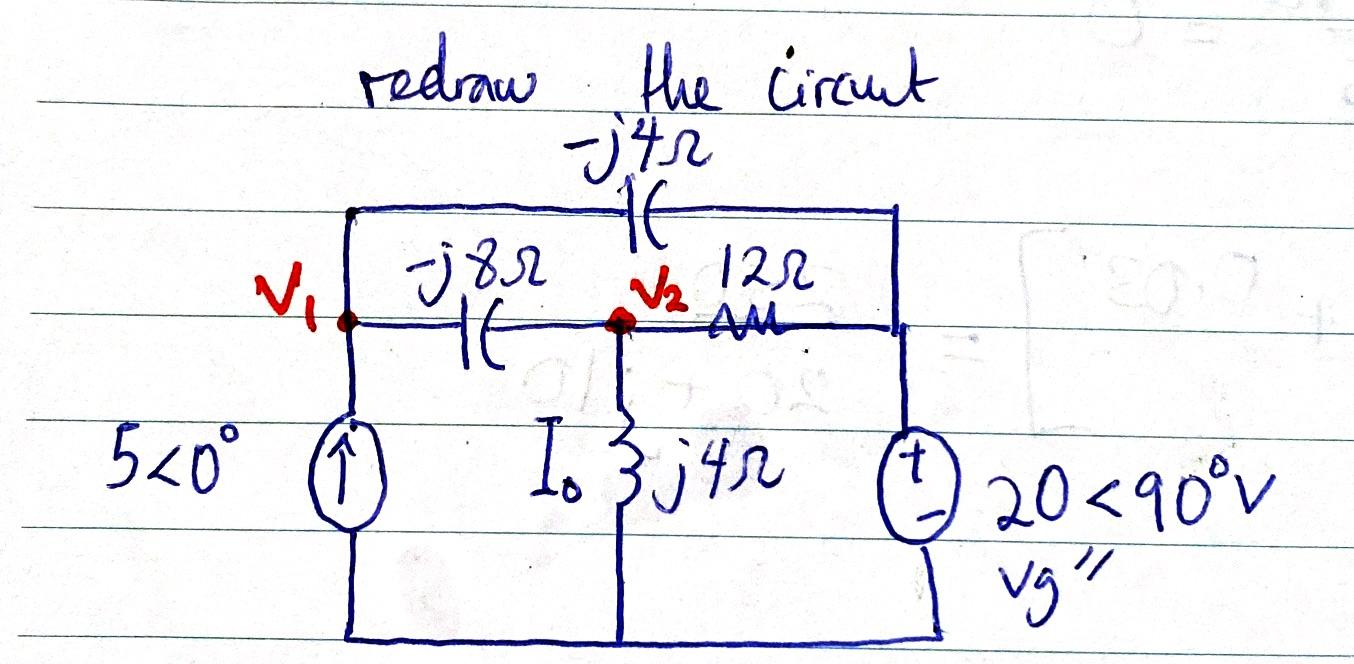 Solved steady as Use the node voltage method to find the | Chegg.com