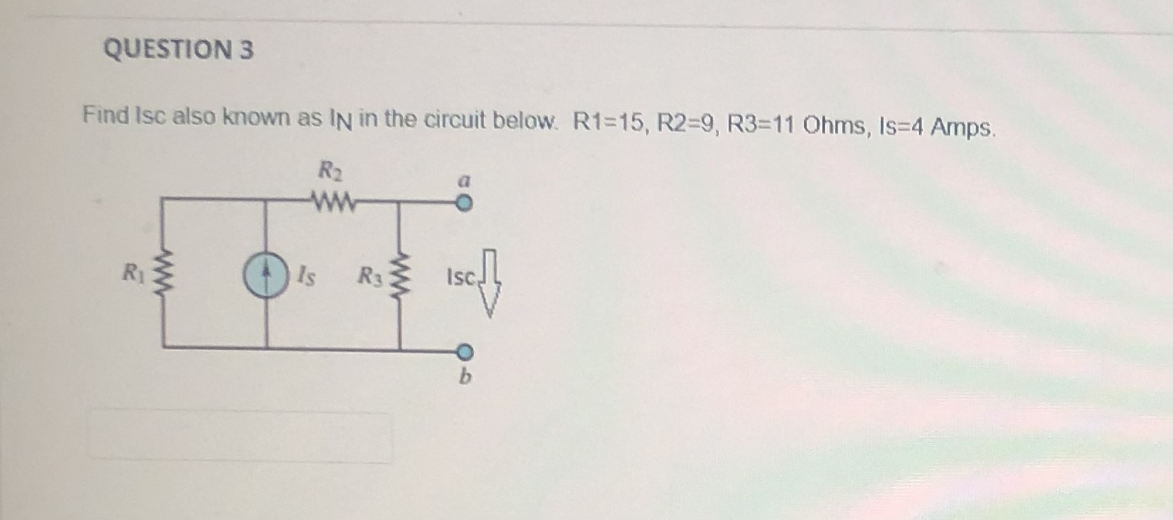 Solved Find Isc also known as IN in the circuit below. | Chegg.com