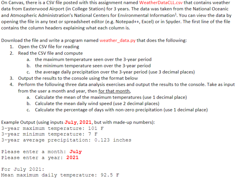 Solved On Canvas, there is a CSV file posted with this | Chegg.com