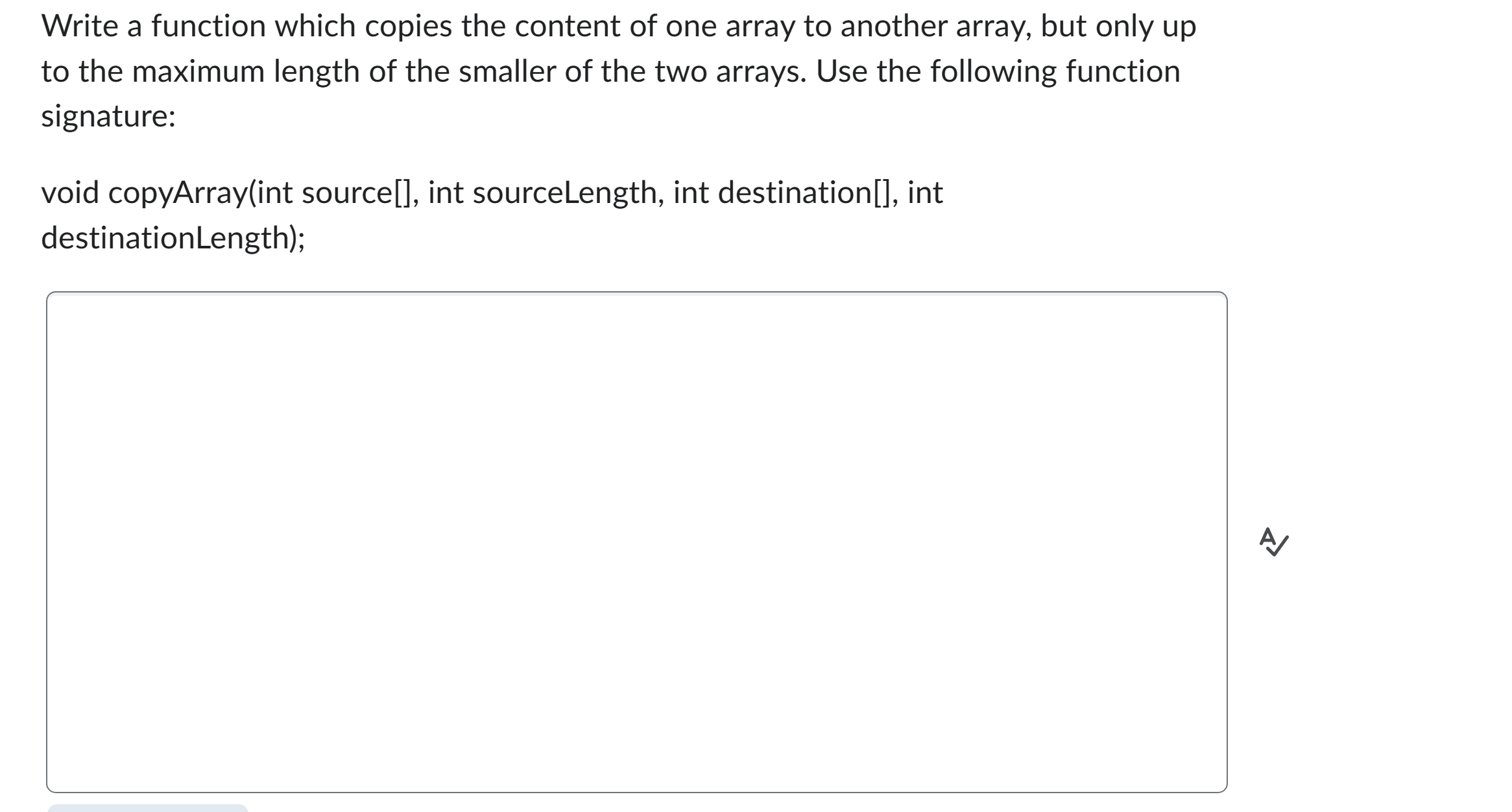 Solved Write a function which copies the content of one | Chegg.com