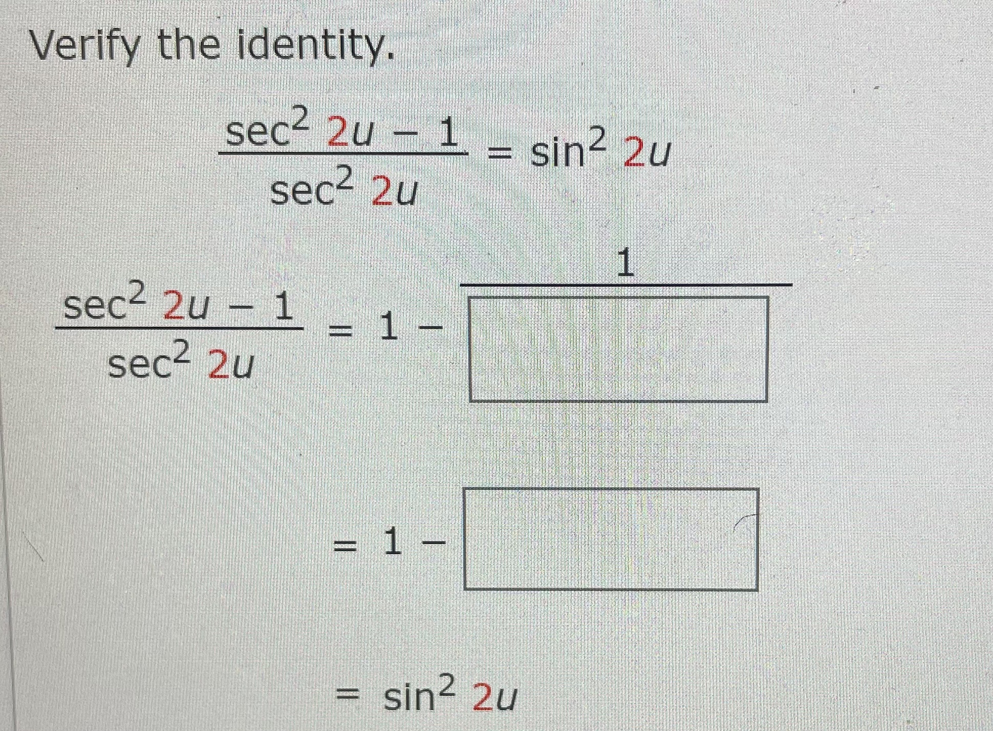 Solved Verify the identity. | Chegg.com