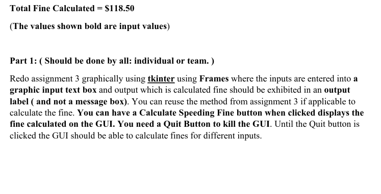 Solved Create a GUI for the following problem ( Assignment 3 | Chegg.com