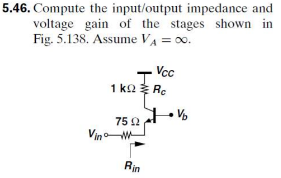Solved 5.46. Compute the input/output impedance and voltage | Chegg.com