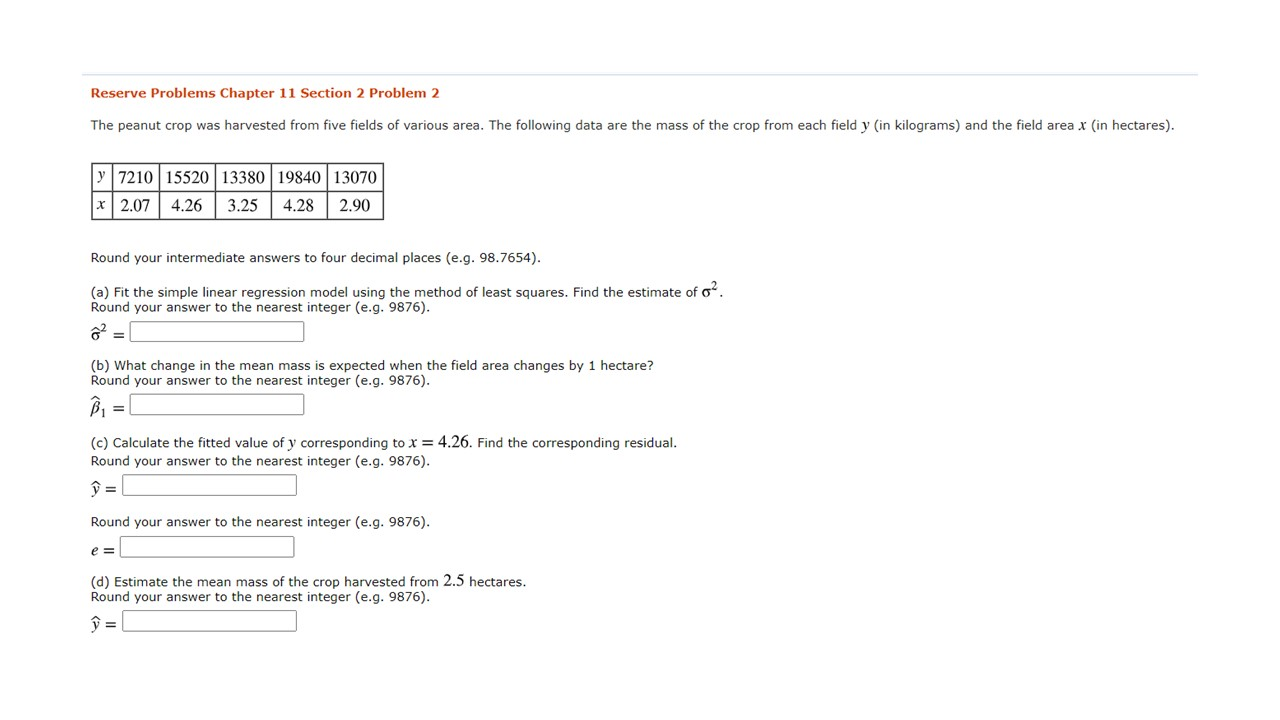 Solved Reserve Problems Chapter 11 Section 2 Problem 2 The | Chegg.com