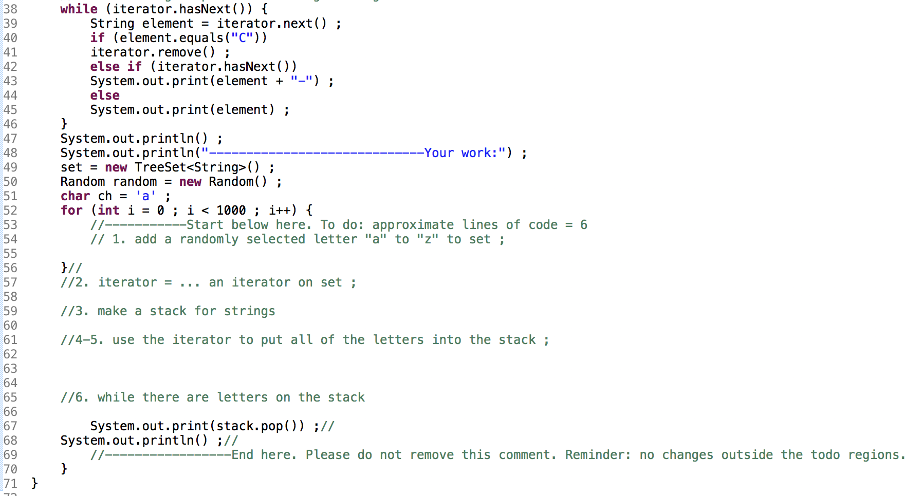 Solved 1e import java.util.TreeSet; 2 import java.util.Stack | Chegg.com