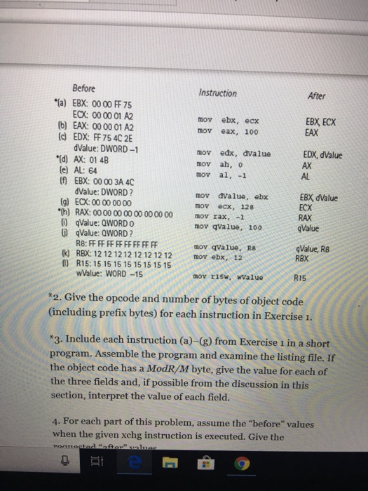 Solved Exercises 4.1 1.For each part ofthis problem,assume | Chegg.com