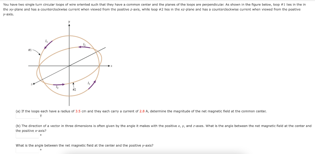 Solved You have two single turn circular loops of wire | Chegg.com