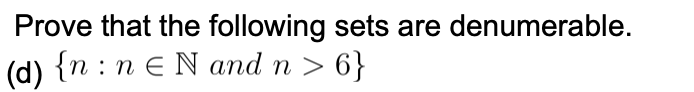 Solved Prove That The Following Sets Are Denumerable D
