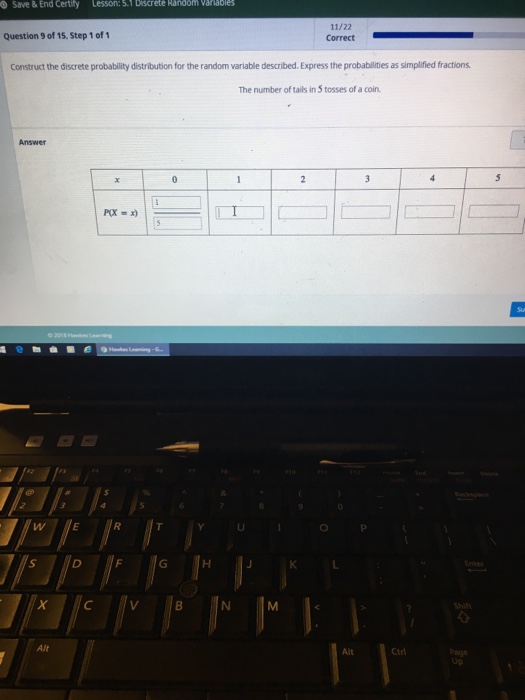 Solved o Save & End Certify Lesson: 5.1 Discrete Random | Chegg.com