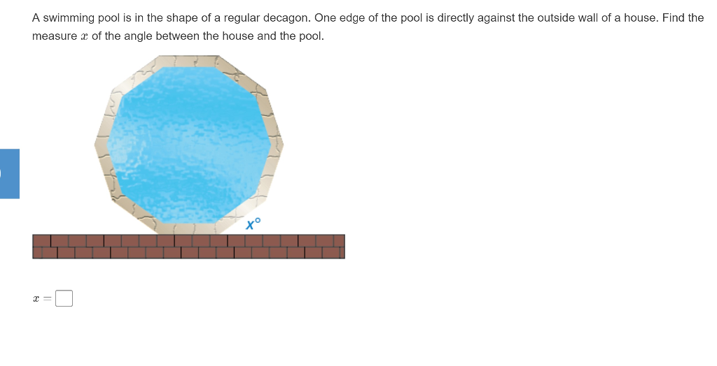 Solved A swimming pool is in the shape of a regular decagon. | Chegg.com