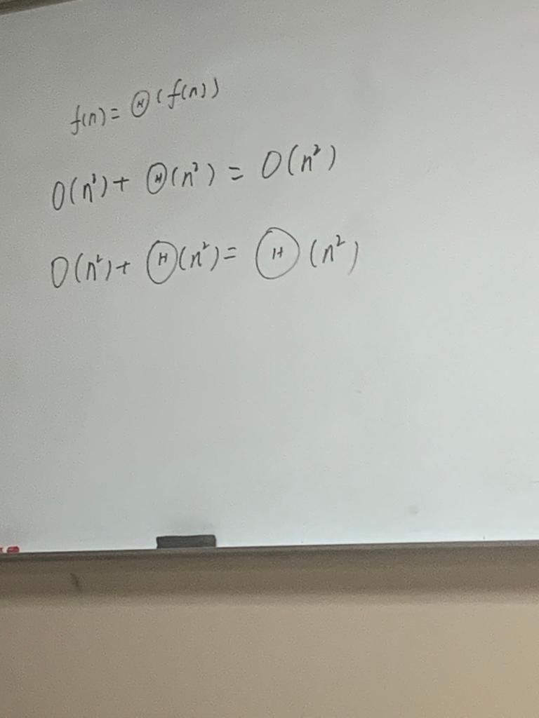Solved f(n)=Θ(f(n)) O(n2)+Θ(n2)=O(n2) O(n2)+O(n2)=(1+(n2) | Chegg.com