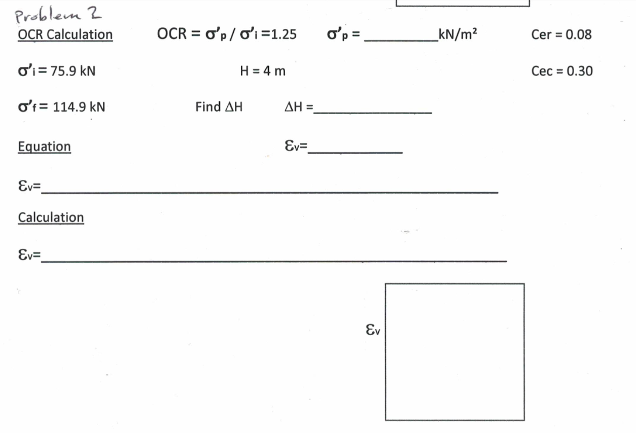 Solved Problem 3 OCR Calculation OCR = o'p/ o'i =1.25 o'p = | Chegg.com