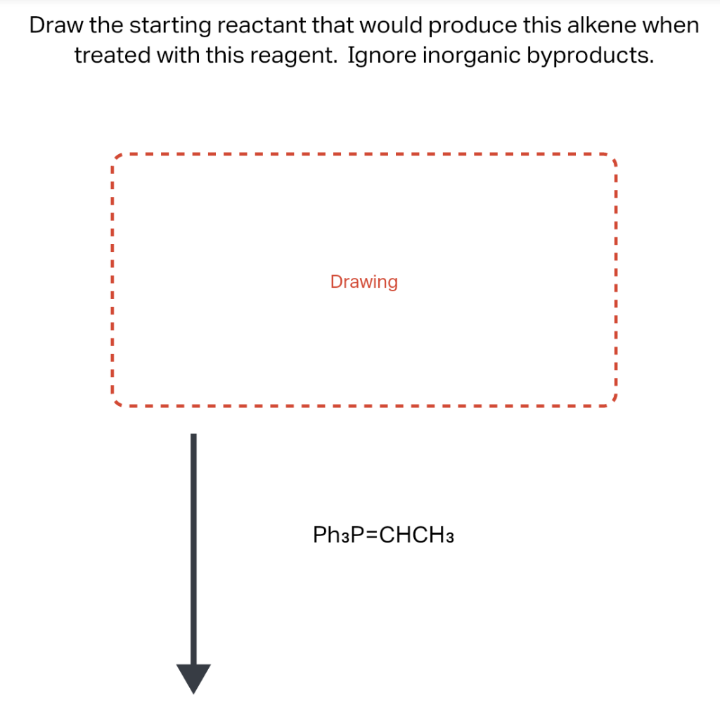 Solved Draw the starting reactant that would produce this | Chegg.com