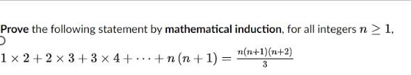 Solved Prove the following statement by mathematical | Chegg.com