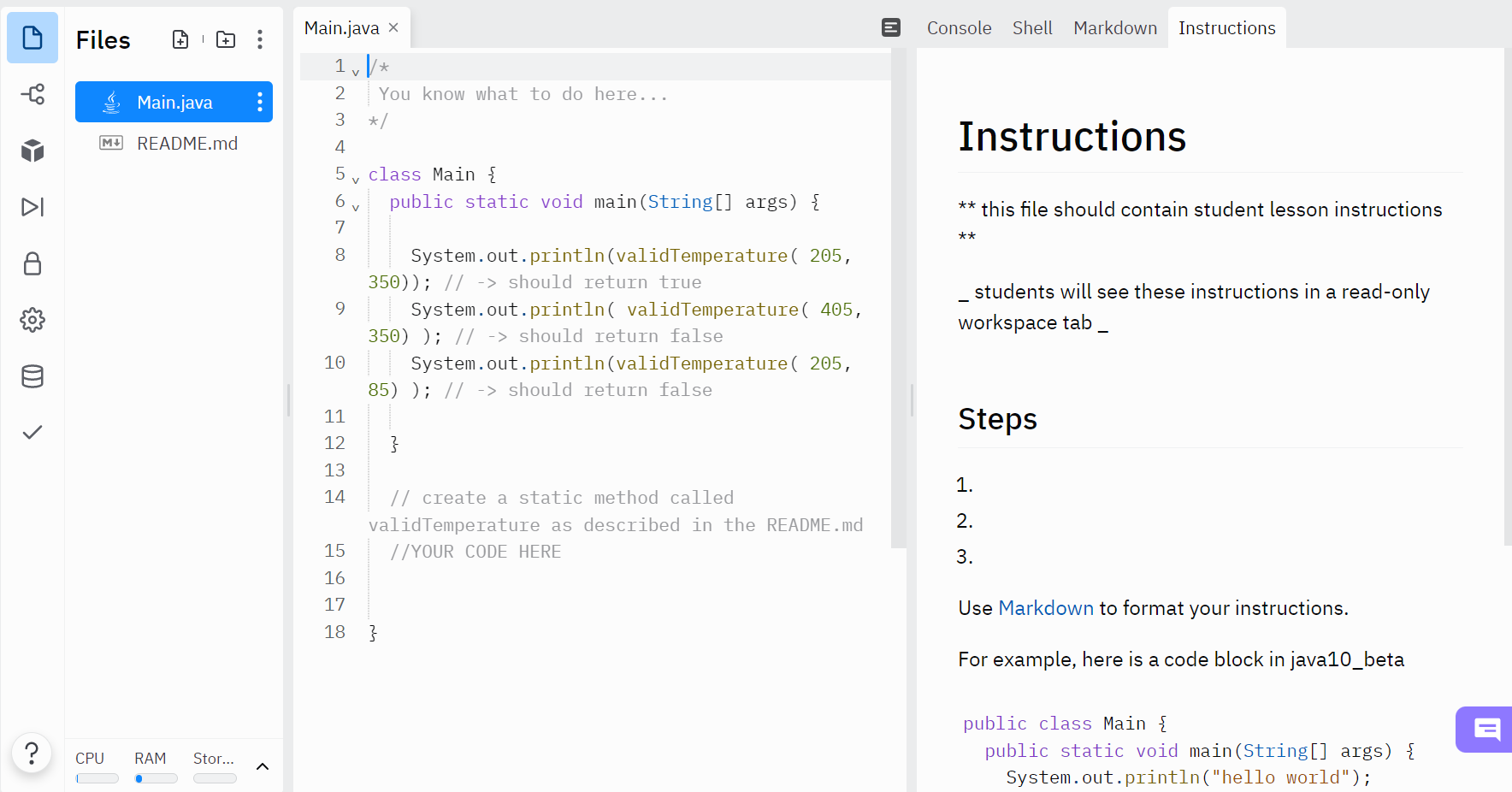 Solved שיו Console Shell Markdown Instructions Files B