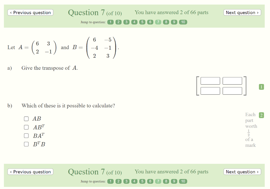 Solved Previous question Question 7 (of 10) You have | Chegg.com