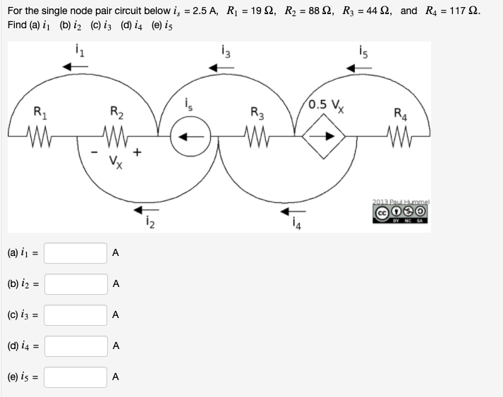 Solved For the single node pair circuit below is = 2.5 A, R1 | Chegg.com