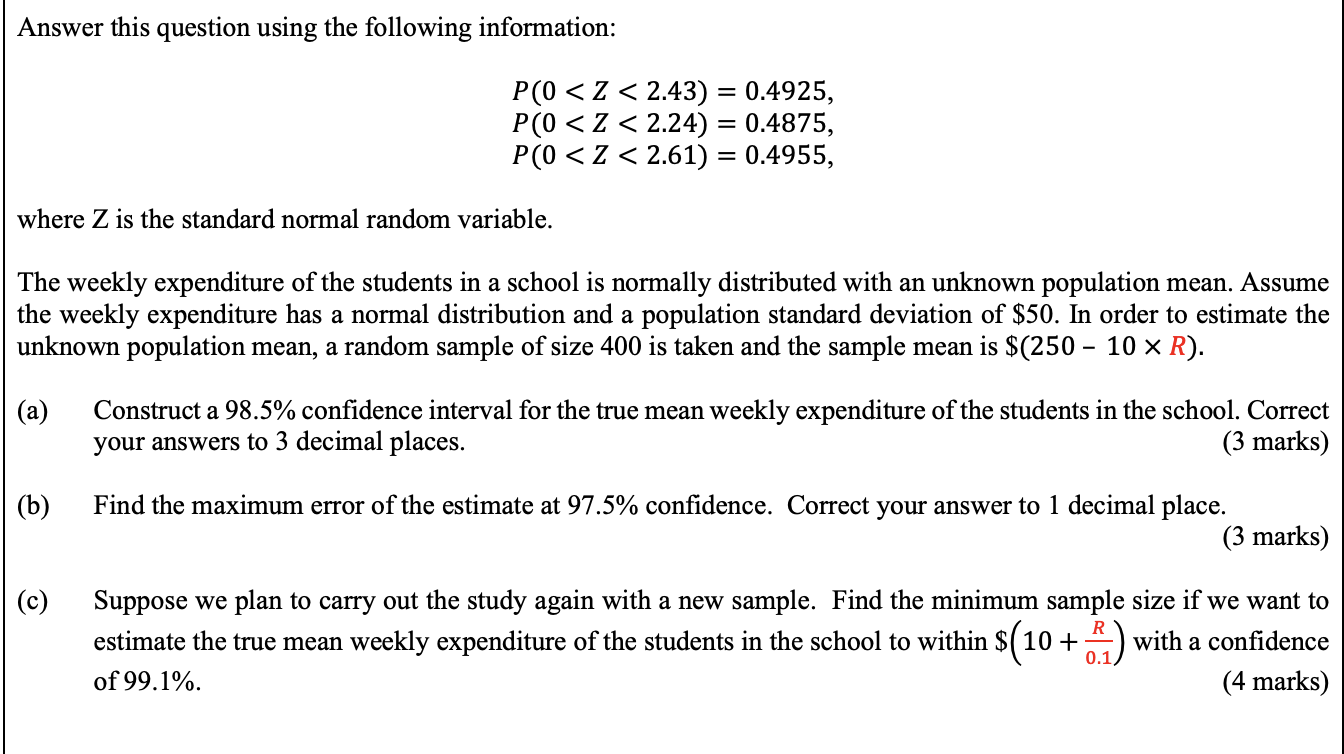 Solved Answer this question using the following information: | Chegg.com