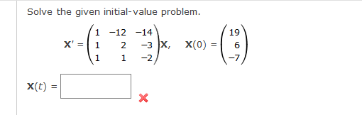 Solved Solve the given initial-value problem. | Chegg.com