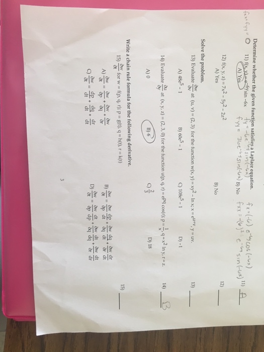 Solved Determine Whether The Given Function Satisfies A