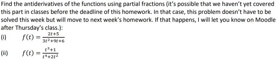 Solved Find the antiderivatives of the functions using | Chegg.com