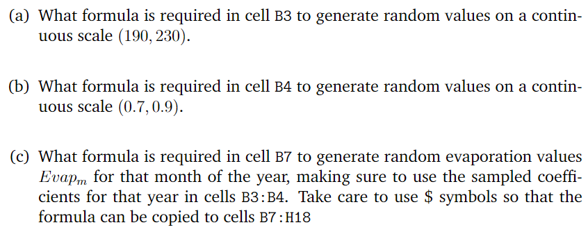 Implementing methods in Excel - Monte Carlo All parts | Chegg.com