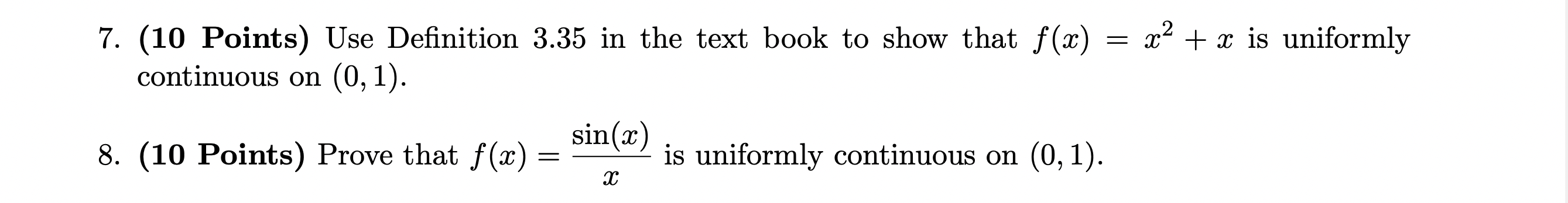 Solved 7. (10 Points) Use Definition 3.35 in the text book | Chegg.com