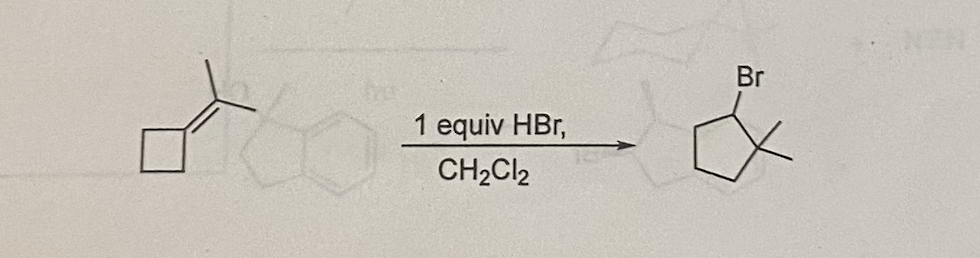 Solved Br 1 equiv HBr, CH2Cl2 | Chegg.com