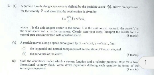Solved particle travels along a space curve defined by the | Chegg.com