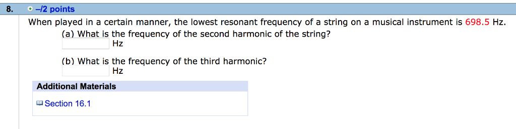 Solved -12 points When played in a certain manner, the | Chegg.com