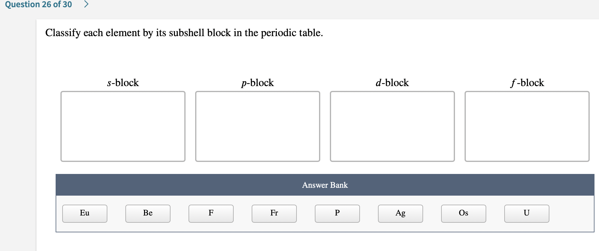 Solved Classify the atomic orbitals as s, p, or d according | Chegg.com