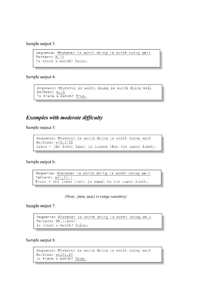 Solved Problem 2 - Pattern matching with a regular | Chegg.com Solved Problem 2 - Pattern matching with a regular | Chegg.com